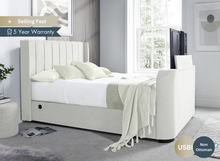 Double TV Beds with Ottoman Storage – TV Beds